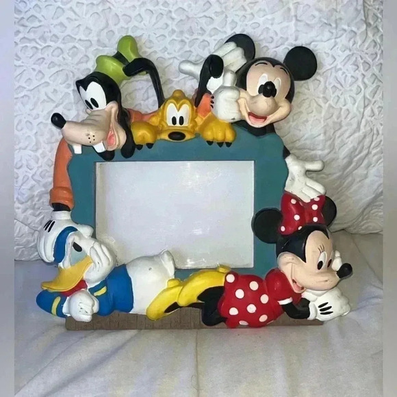 Disney | Accents | Vintage 9s Disney Mickey Mouse Friends Picture Frame ...